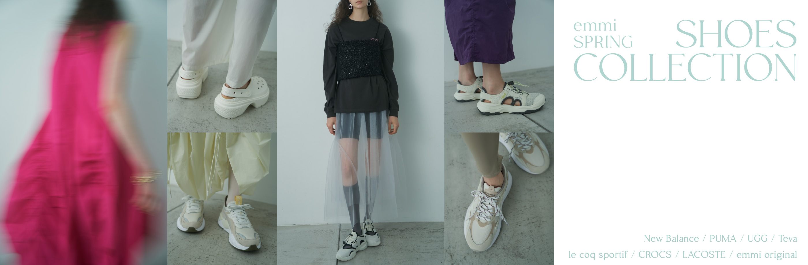 emmi SPRING SHOES COLLECTION New Balance / PUMA / UGG / Teva / le coq sportif / CROCS / LACOSTE ...